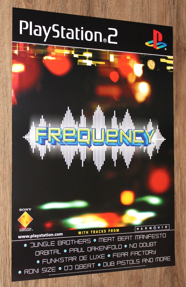 Frequency (video game) very rare Promo Poster 59x42cm Playstation 2 | eBay