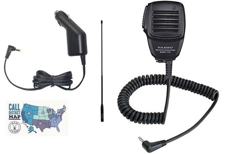 Yaesu FT-70DR Accy Bundle w/ Speaker Mic, Cig Lighter Power Adapter, HT ...