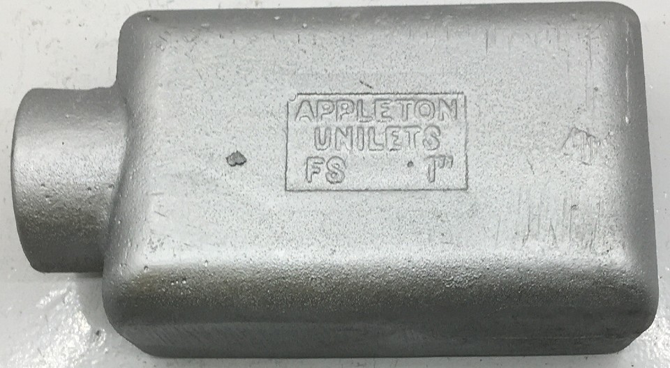 FS-1-100 APPLETON TYPE 2 1-INCH GRAY IRON TYPE FS SHALLOW 1-GANG CAST ...