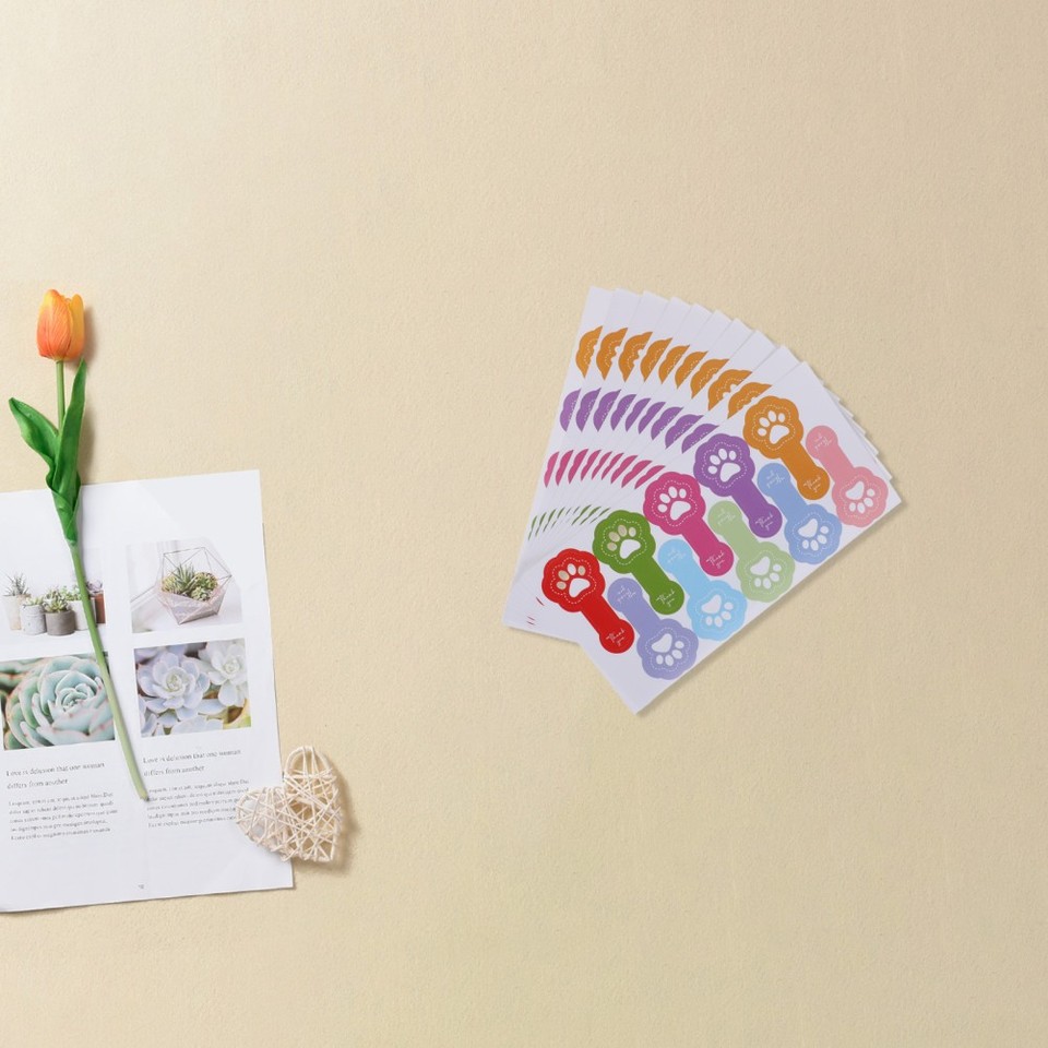 1000PCS Lollipop Baking Stickers: Cute Paw Long Label Sealing Bakery ...
