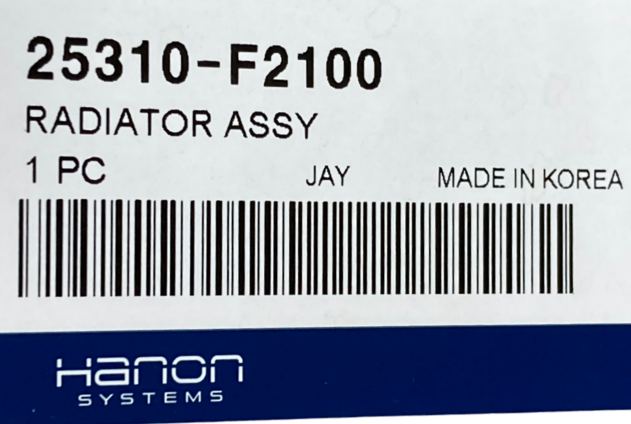 HANON⭐RADIATOR ASSEMBLY FOR 2018-220 HYUNDAI ELANTRA GT # 25310-F2100 ...
