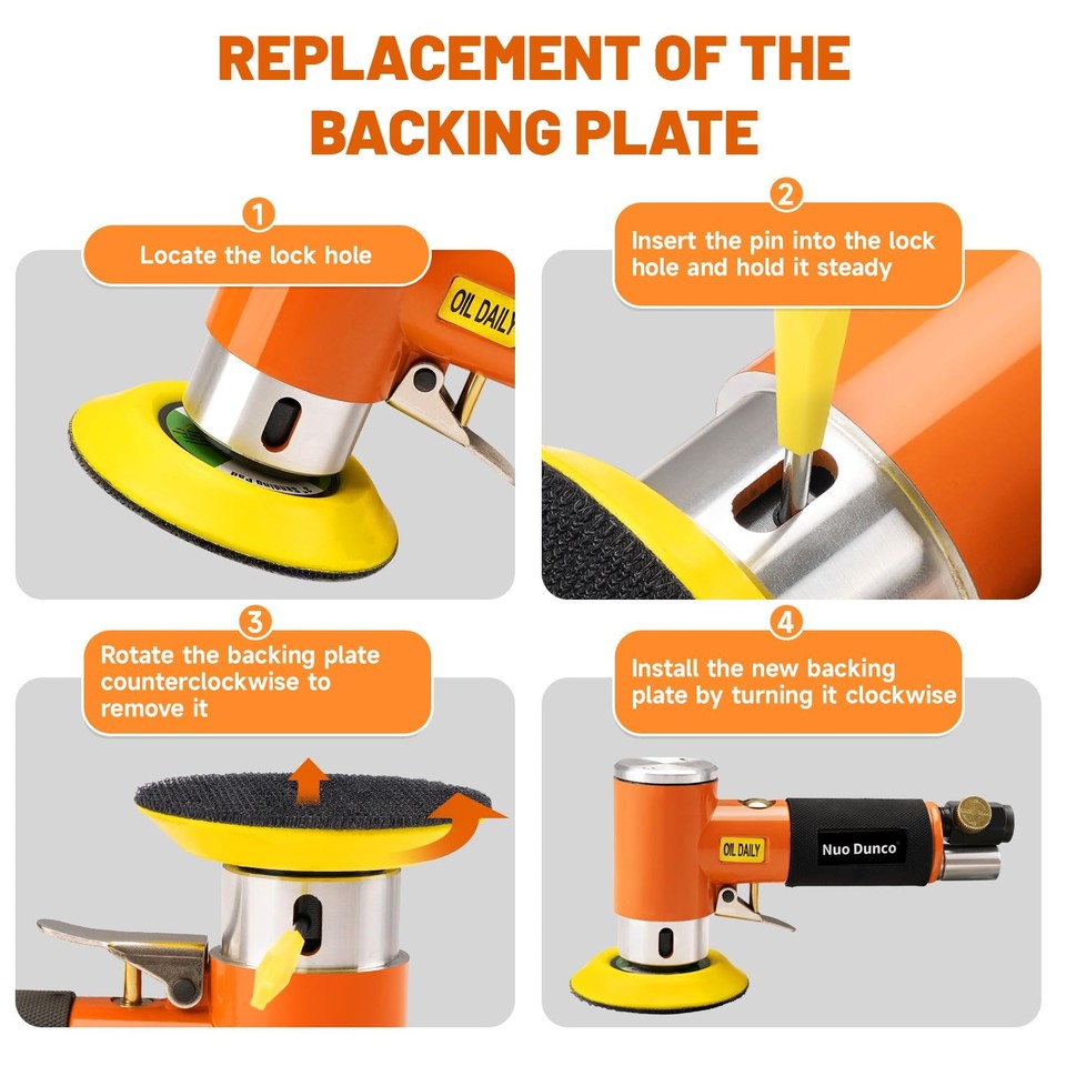 1/2/3 Inch Mini Random Orbital Air Sander Kit Industrial Grade ...