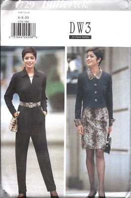 UNCUT Vintage Butterick SEWING Pattern Top Skirt Jumpsuit Belt DW3 OOP ...