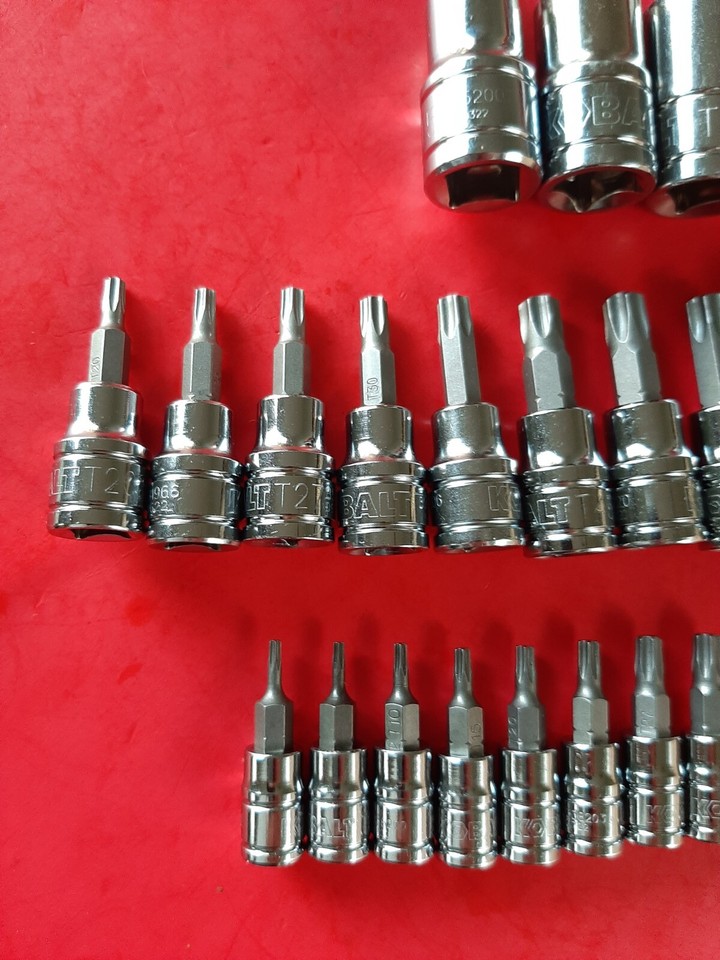 NEW KOBALT 20 Piece 1/4 3/8 1/2" Drive Torx / Star Bit Driver Socket ...