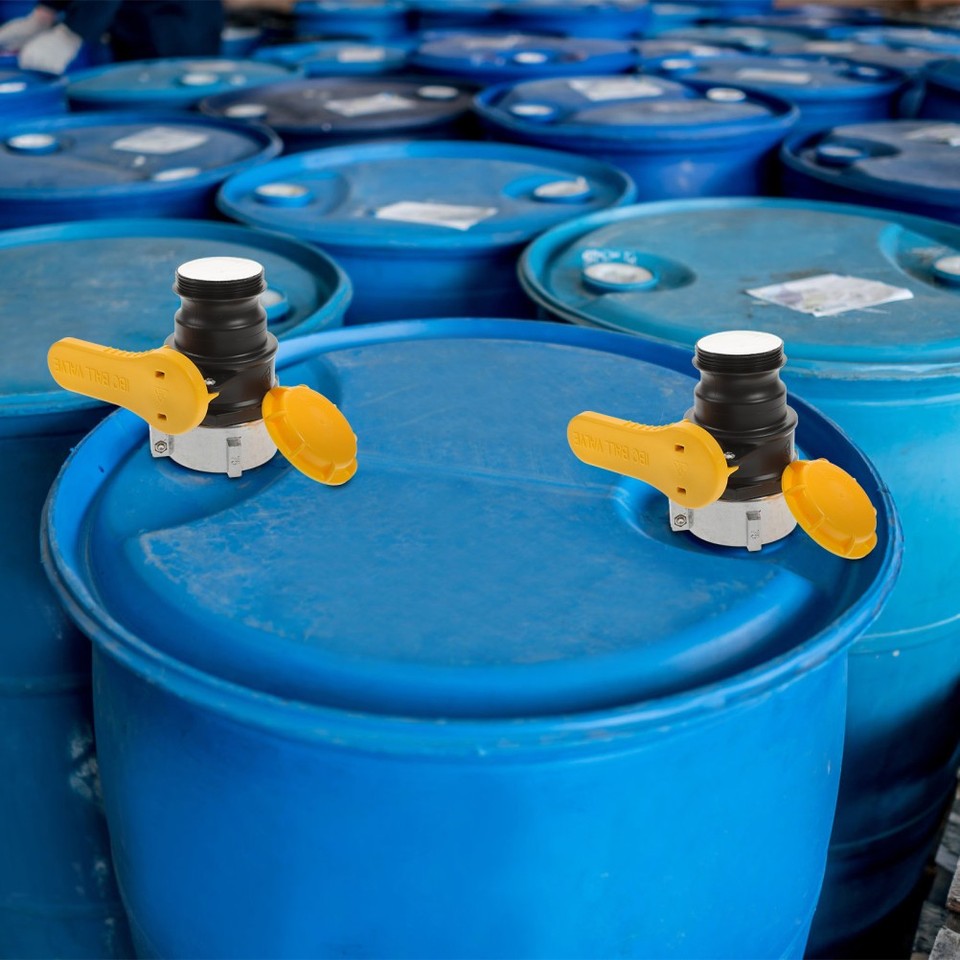Ibc Tank Valve Pvc Adapter Ball Chemical Tote Double Outlet Fitting ...