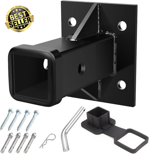 Heavy Duty Anti-Rattle Bolt-On Hitch Adapter,2" Opening, Includes Cover ...