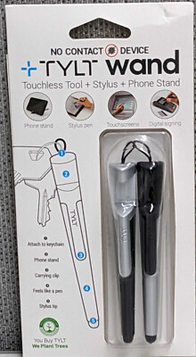 TYLT Wand Stylus 2-Pack Touchless Tools + Stylus + Phone Stands - New ...
