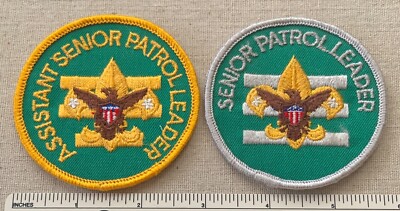 2 VTG 1970s SENIOR PATROL LEADER & ASSISTANT Boy Scout Position Badge ...