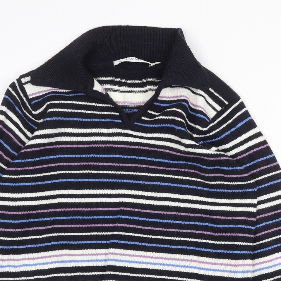 EWM Womens Collared Acrylic Blend Jumper Size S - Size | eBay UK