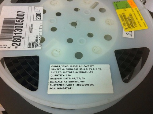 SAMTEC ERM8-060-05.0-S-DV-L-K-TR - 5 PCS, Conn Micro 120 POS 0.8mm ...