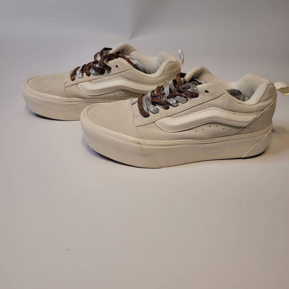 Vans Knu Stack White Chunky Platform Sneakers Men's 9.5/ Women's 11 | eBay