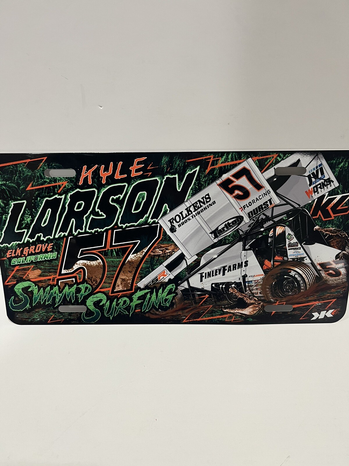 Kyle Larson #57 Finley Farms Flo Racing Swamp Surfing Sprint Car ...