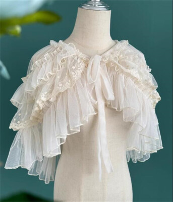 Japanese Mori women Bow Lace Tops Blouse Ruffle Cute cloak | eBay