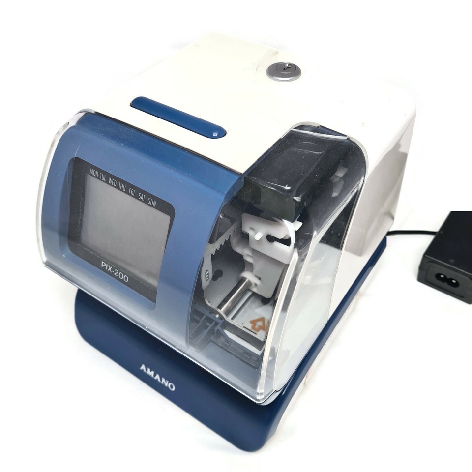 Amano PIX 200 Electronic Time Clock/Date Stamp Machine. Made in USA | eBay