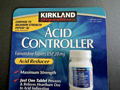 ️🔥Kirkland Acid controller Famotidine 20mg Acid Reducer 125 Tablets ️🔥 ...