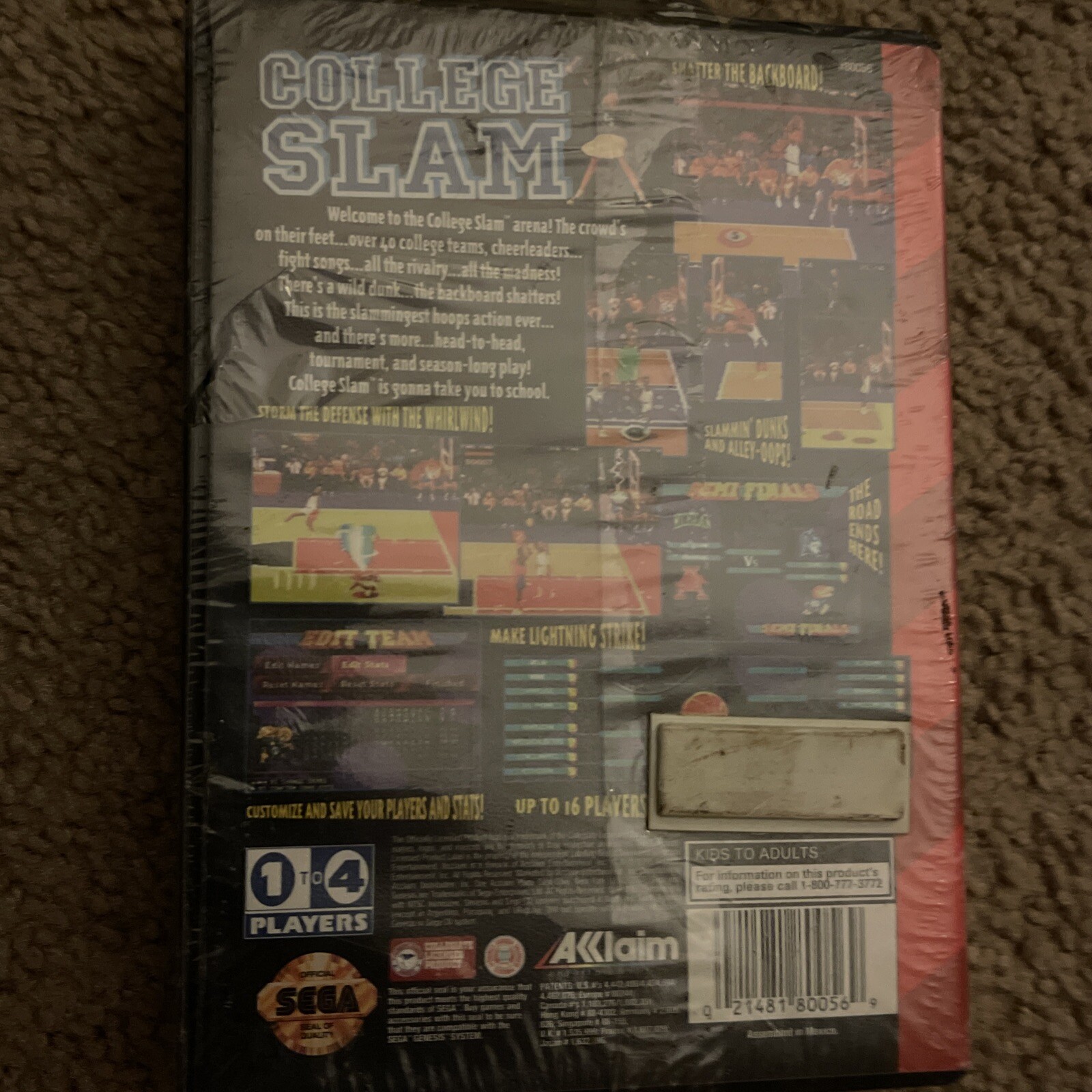 College Slam (Sega Genesis, 1996) for sale online | eBay