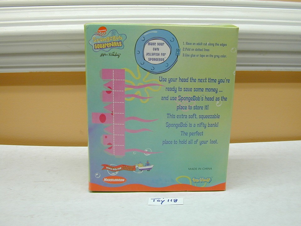 2002 Spongebob Squarepants Spongebob Plush Coin Bank MOC | eBay