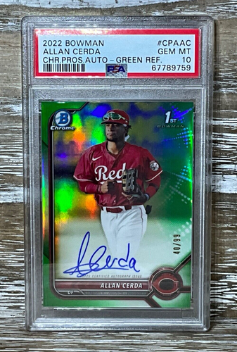 2022 Bowman - Chrome Prospect Autographs Green Refractor #CPA-AC Allan ...