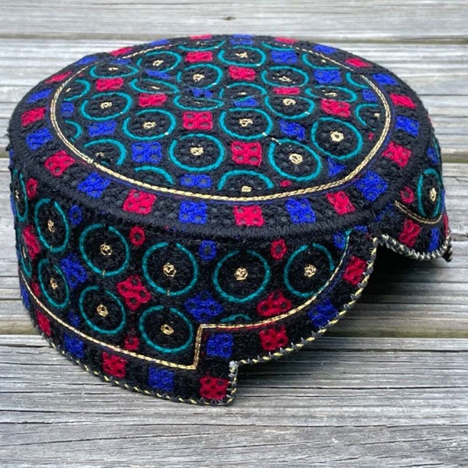 Sindhi Hat Men Round Front Cultural Cap Topi Traditional Pakistani Hat ...