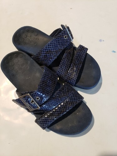 Vionic Womens Rest Skylar Navy Snake Slides Size 5 | eBay