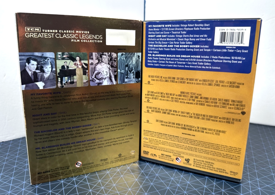 Cary Grant TCM Greatest Classic Legends (4-Disc DVD, w/4 Movies) w/Slip ...