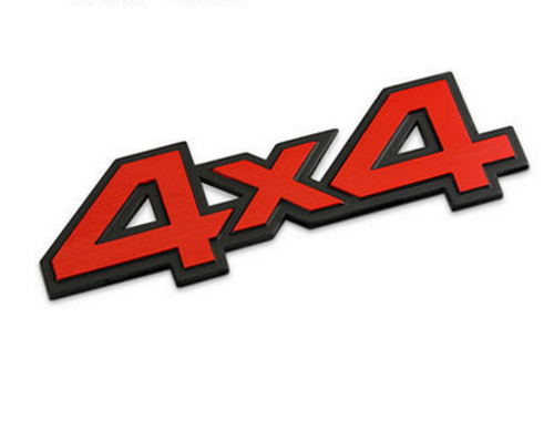 Car Badge 4X4 Red 3D Four Wheel Drive for COMMANDER Compass Emblem ...