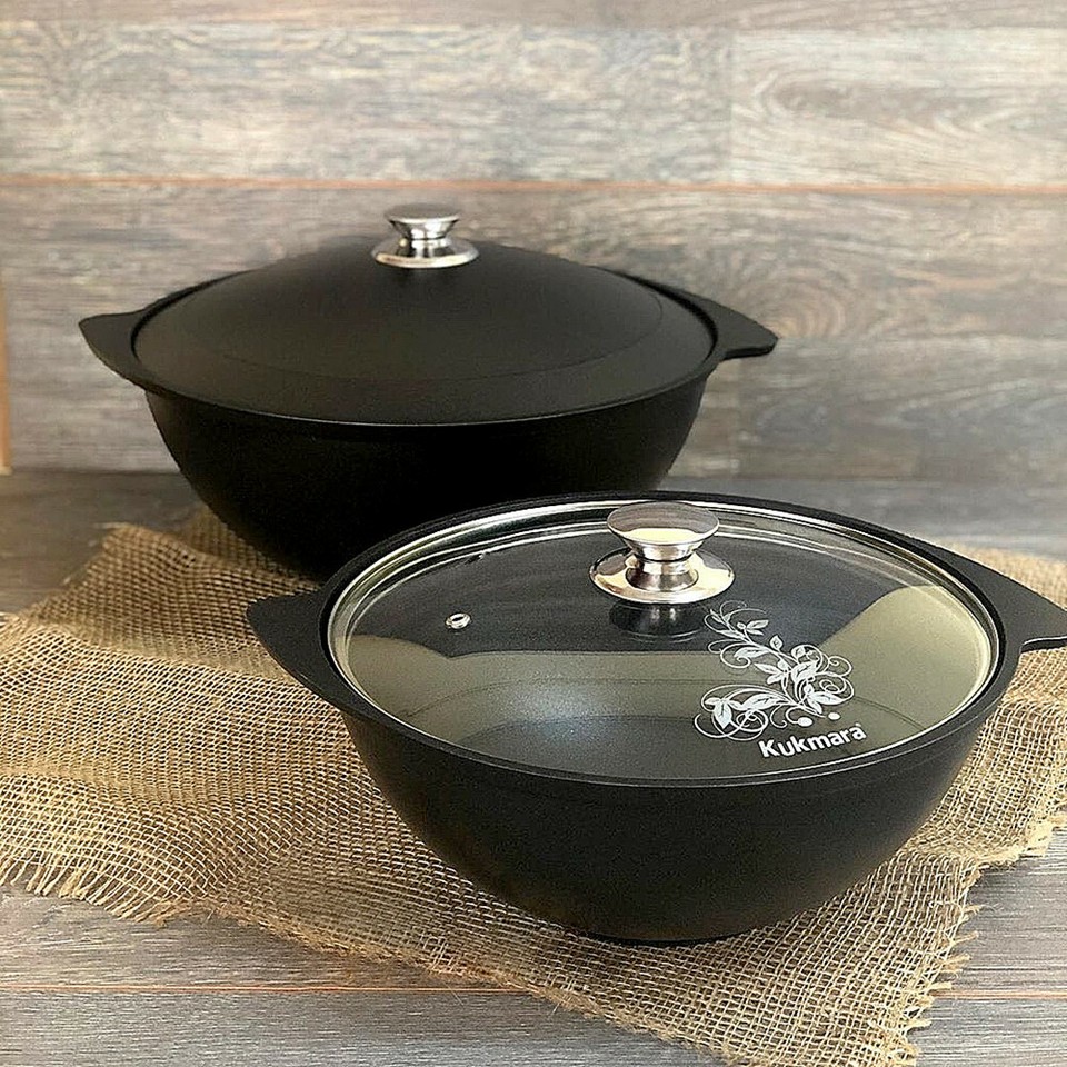 Kukmara Non-Stick Aluminum Kazan w/Lid Pilaf Plov Stew Chili 4.8qt ...