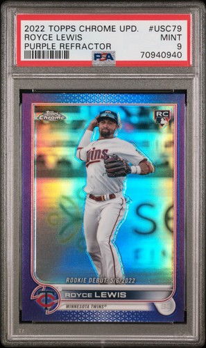 2022 Topps Chrome Update Royce Lewis Rookie Debut 79 Purple Refractor ...