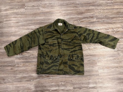 VTG 60’s 70s Tiger Stripe Camouflage Camo Shirt Jacket US Army Ranger ...