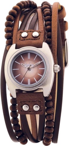 Kahuna Watch KLS-0083L Ladies brown beaded multi thong watch New ...