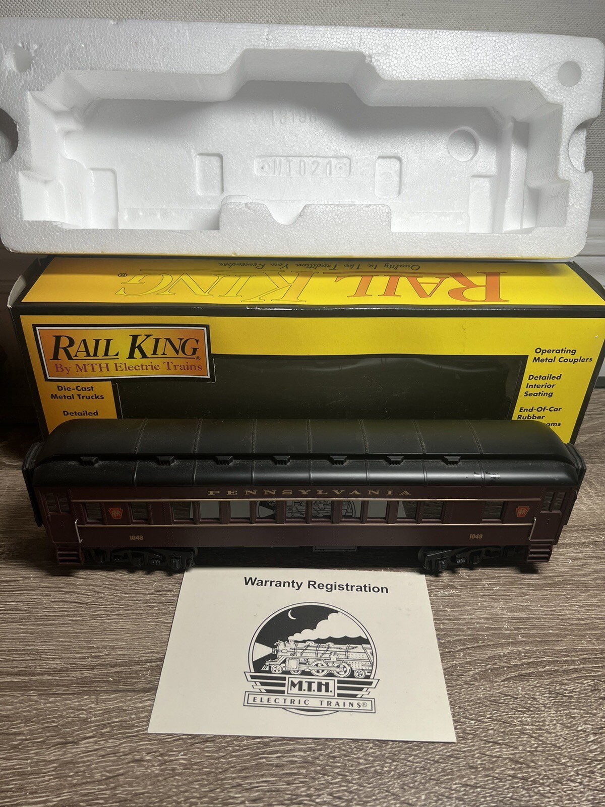MTH Rail King Pennsylvania Madison Passenger Observation Car 0-27 Gauge ...