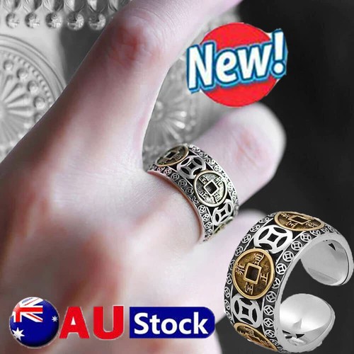 Richluck Max Force Five Emperors Coins Ring Emperor Coin Chinese Feng ...