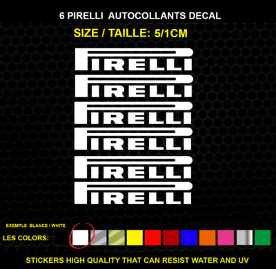 6 PIRELLI High Quality Vinyl Stickers | eBay