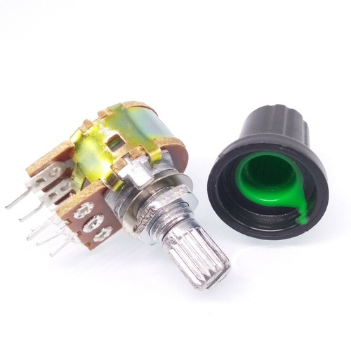10 Units 50K B50K OHM Linear Taper Rotary Dual Potentiometer POT Green ...