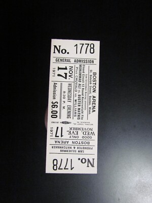 Nov 17, 1971 Muhammad Ali vs Buster Mathis Boxing Ticket | eBay