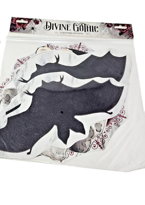 Halloween Decorations Divine Gothic Skulls Bats glitter pack of 5 S1 | eBay