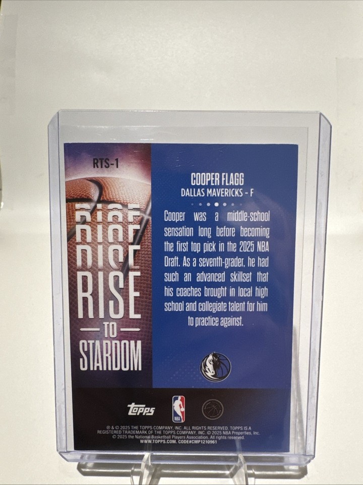 2025 Topps Flagship - Cooper Flagg - Rise to Stardom Rookie Insert RC ...