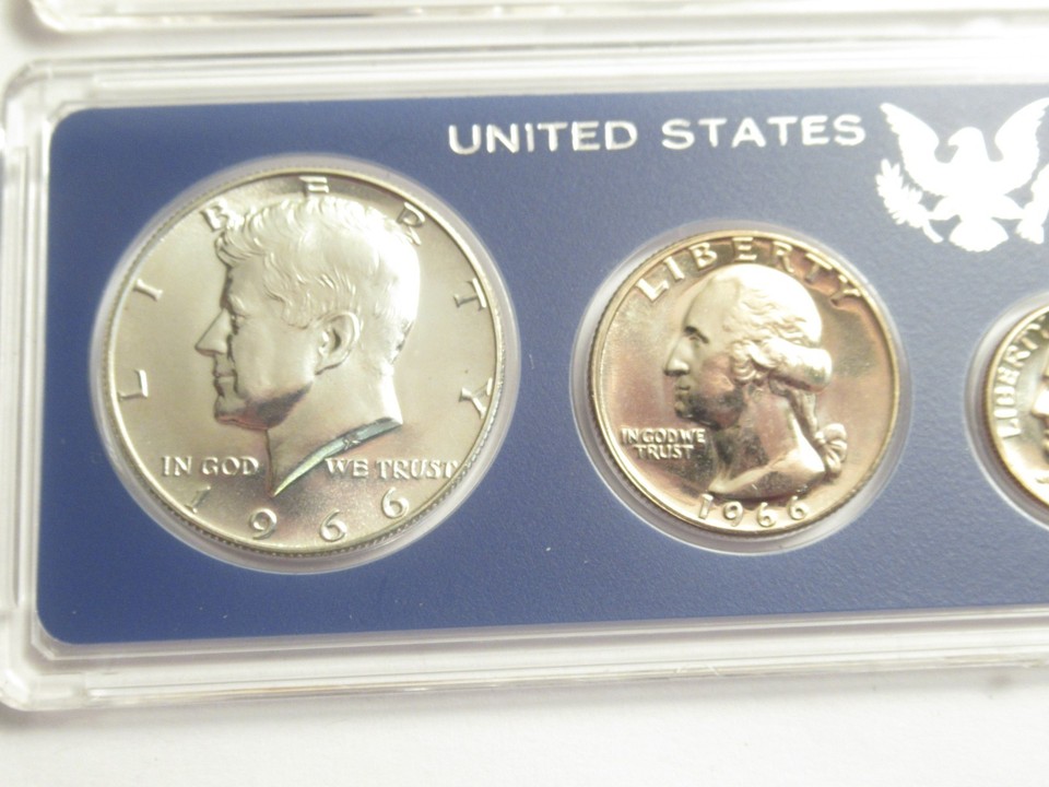 1965, 1966, 1967 US SMS (special mint sets) silver Kennedy's US Mint ...