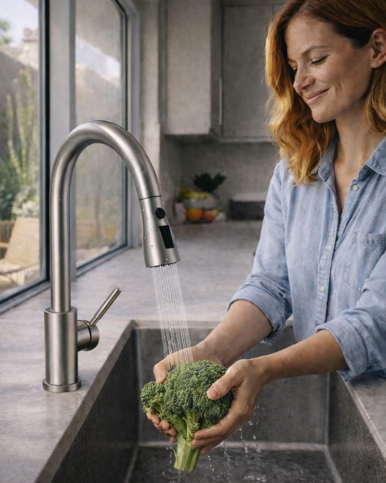 Commercial Grade Stainless Steel Kitchen Faucet with Sprayer | eBay