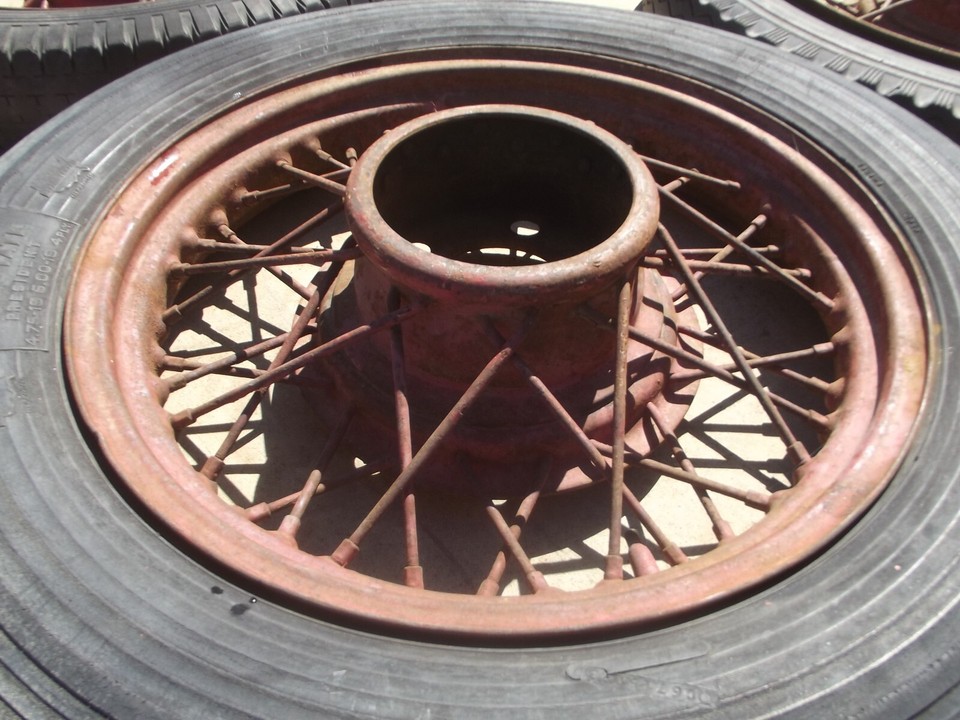 ANTIQUE 19" SPOKE WHEELS BUDD 5X5.5 lincoln | eBay