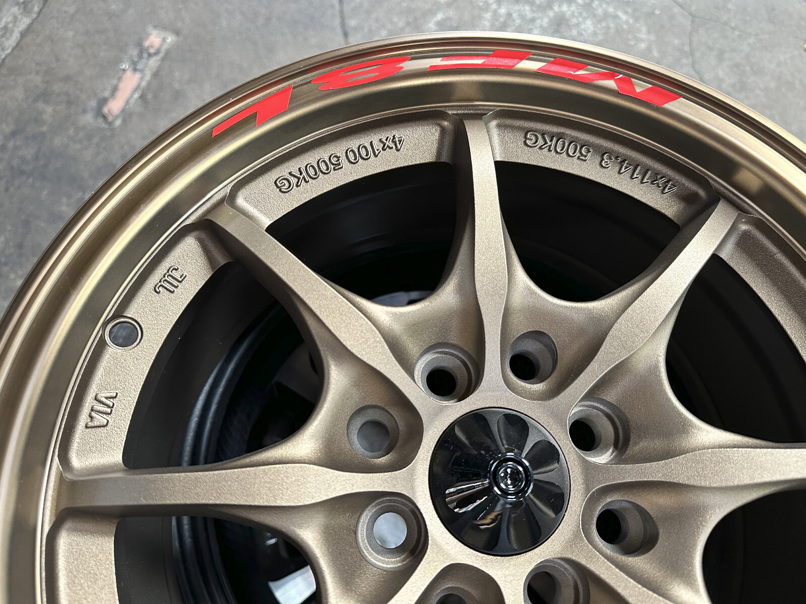 New 15 inch 4x100, 4 pcs Mugen MF8 Design BRONZE Rim PCD Honda Fit Jazz ...