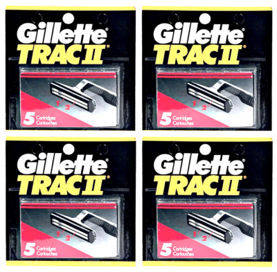 Gillette Trac II Razor Blade Refills, 20 Cartridges (Bulk Packaging) | eBay