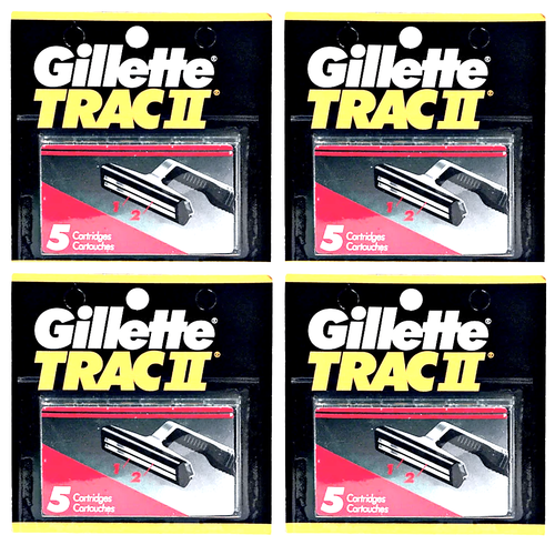 Gillette Trac II Razor Blade Refills, 20 Cartridges (Bulk Packaging) | eBay