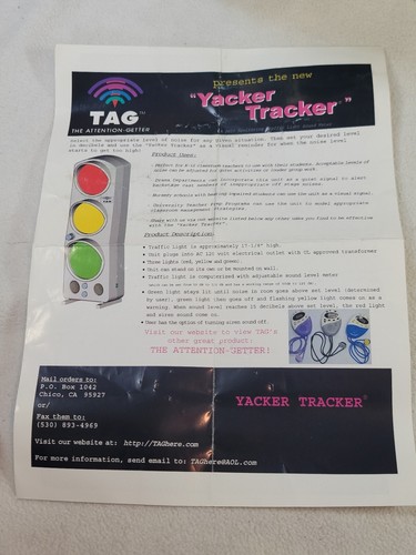 Yacker Tracker 17 inch Noise Detector - 3030 for sale online | eBay