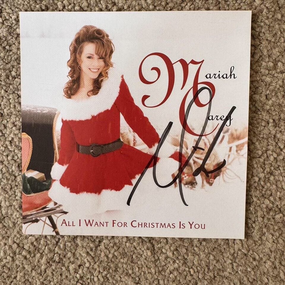 MARIAH CAREY ALL I WANT FOR CHRISTMAS IS YOU 2019 CD SIGNED AUTOGRAPH ...