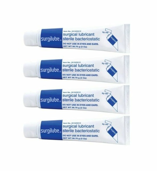 Surgilube Surgical Lubricant Sterile Bacteriostatic Jelly - Pack of 4 ...