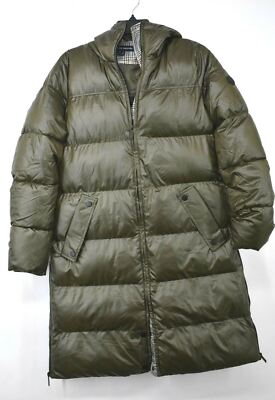 French Connection Womens Full-Zip Stand-Up Collar Attach Hooded Puffer ...