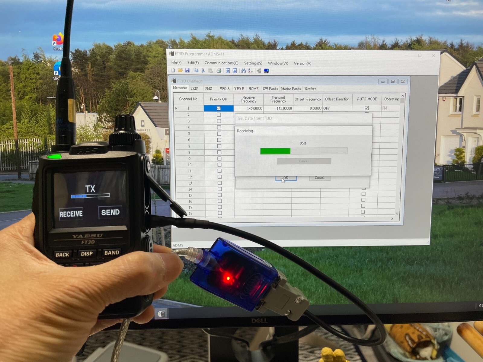 Yaesu ( SCU-19 + CT-168 ) FT-5DR FT2D FT3D FT1D FT-70DR Frequency Prog ...