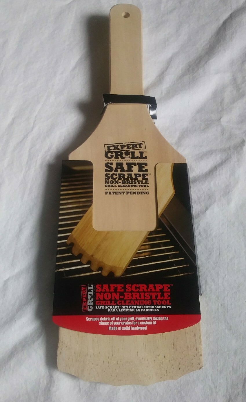 Expert Grill Wood Safe Scrape Non-Bristle Natural BBQ Grill Cleaning ...