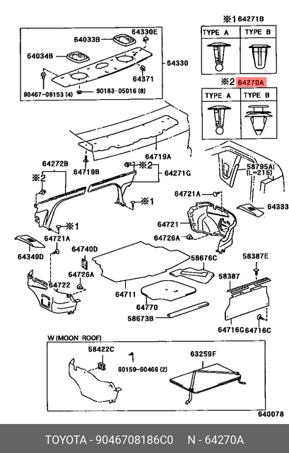 Original clip 9046708186C0 for TOYOTA 90467-08186-C0 online kaufen | eBay